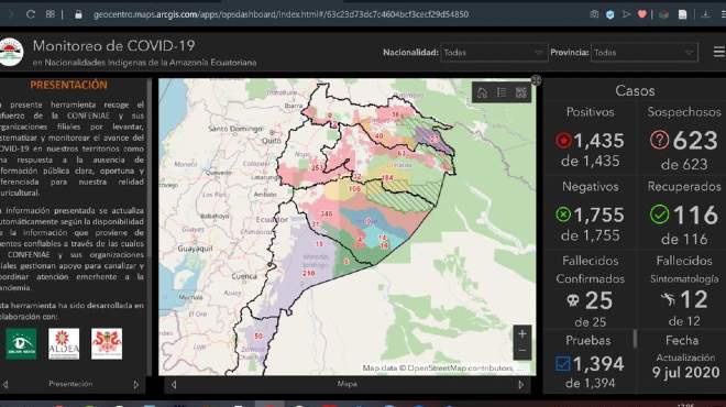 Mapa interactivo muestra el grave impacto de la CoVID19 en las ...
