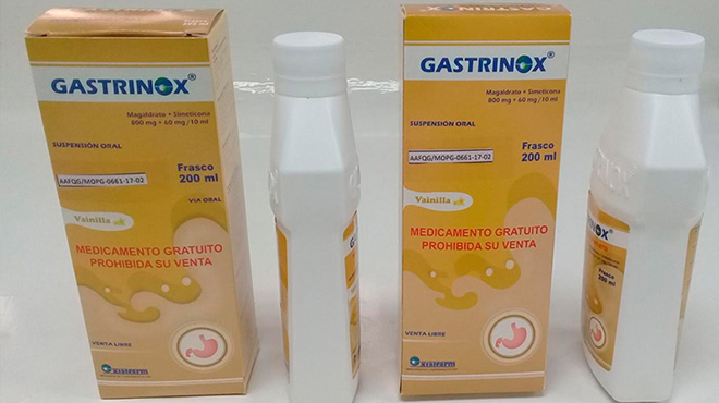 ARCSA suspende provisionalmente el registro sanitario de Gastrinox