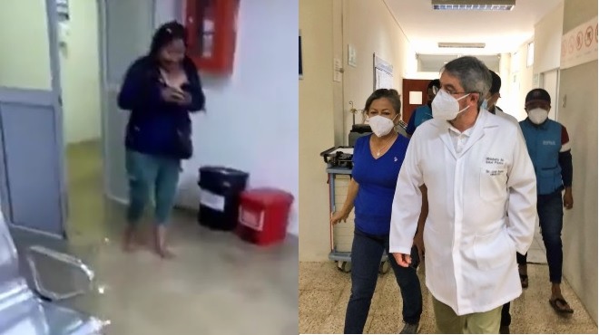 Reportan inundación en el Hospital de Santa Elena